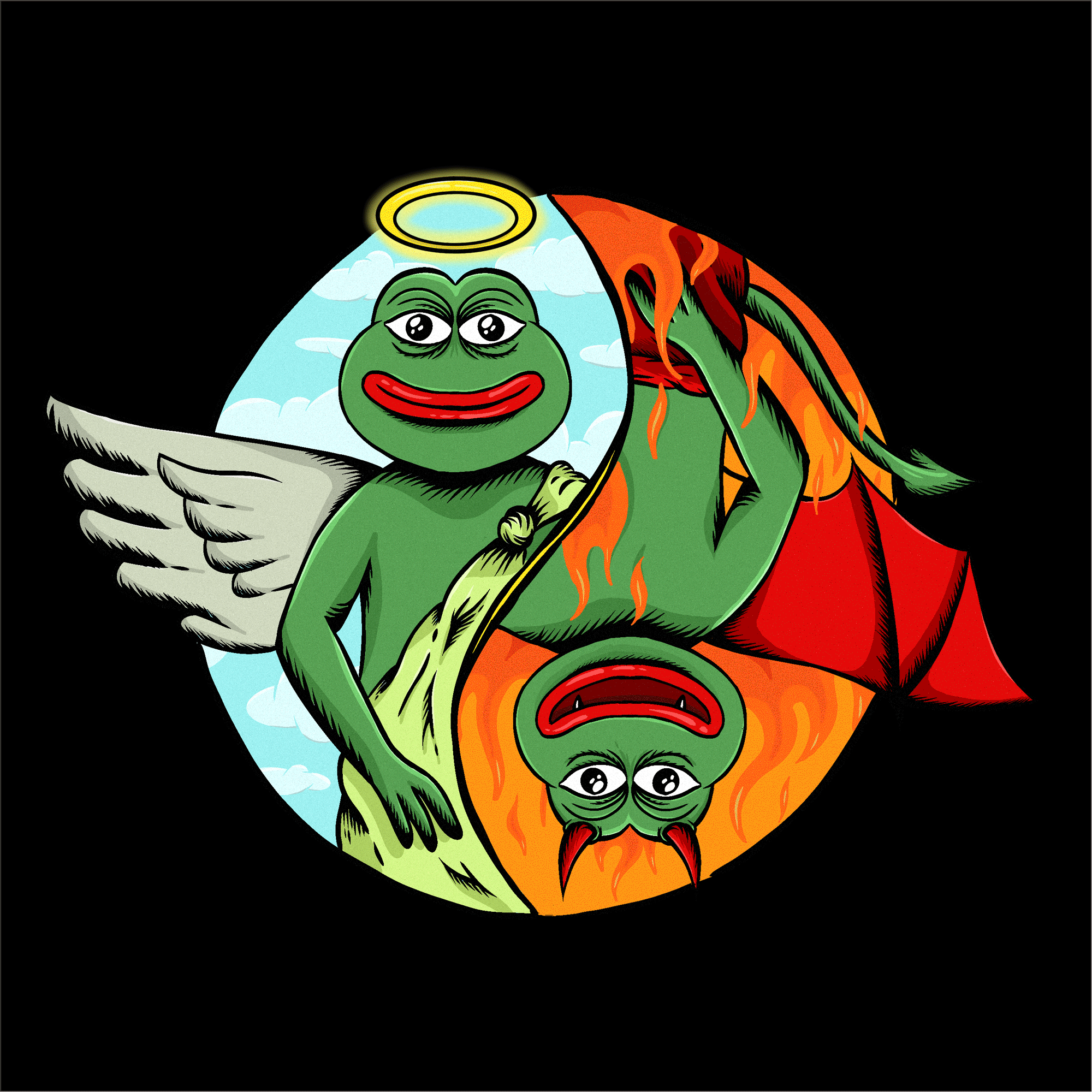 Angel & Demon Pepe | Foundation