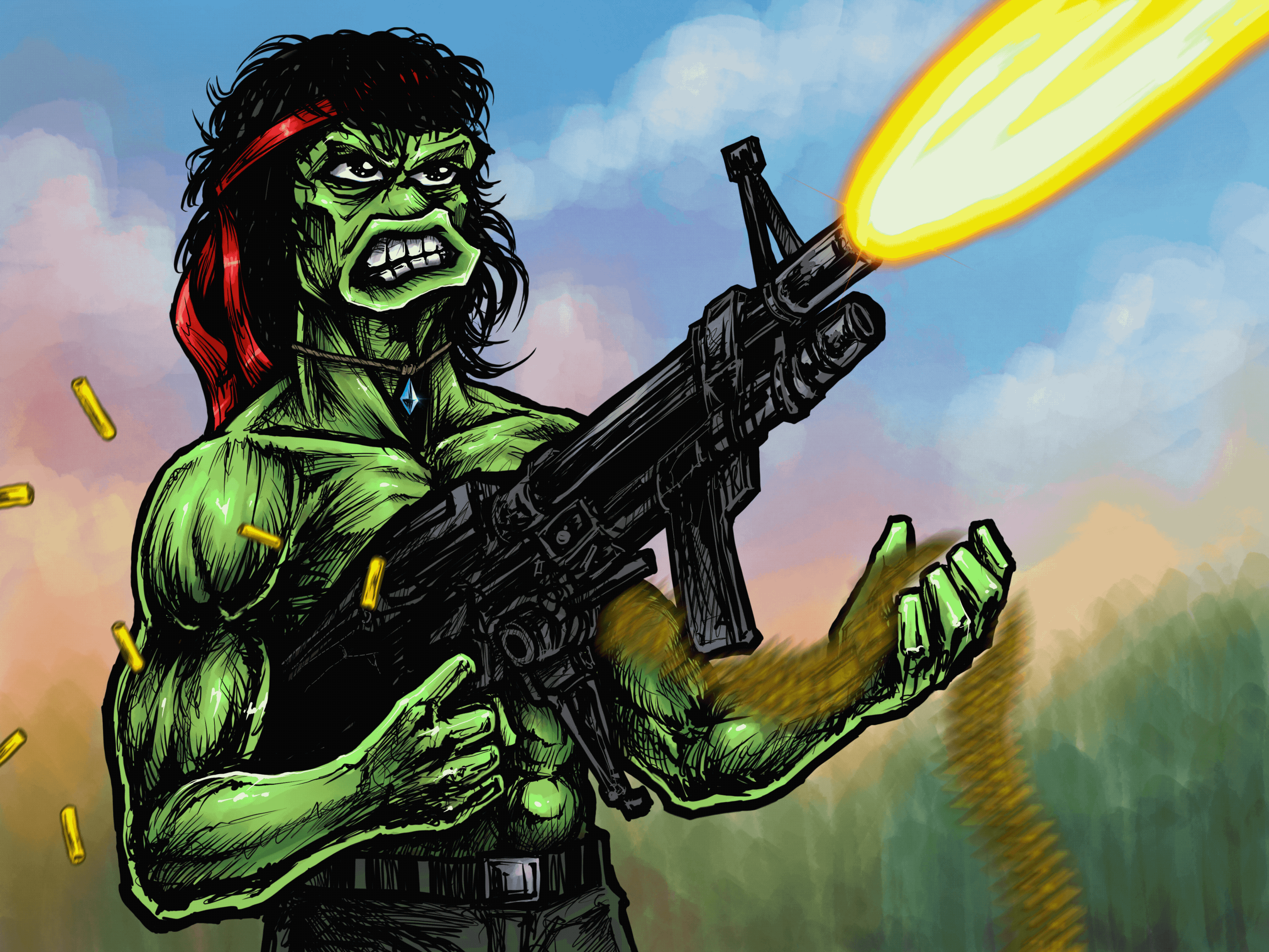 Rambo Machine Gun Gif