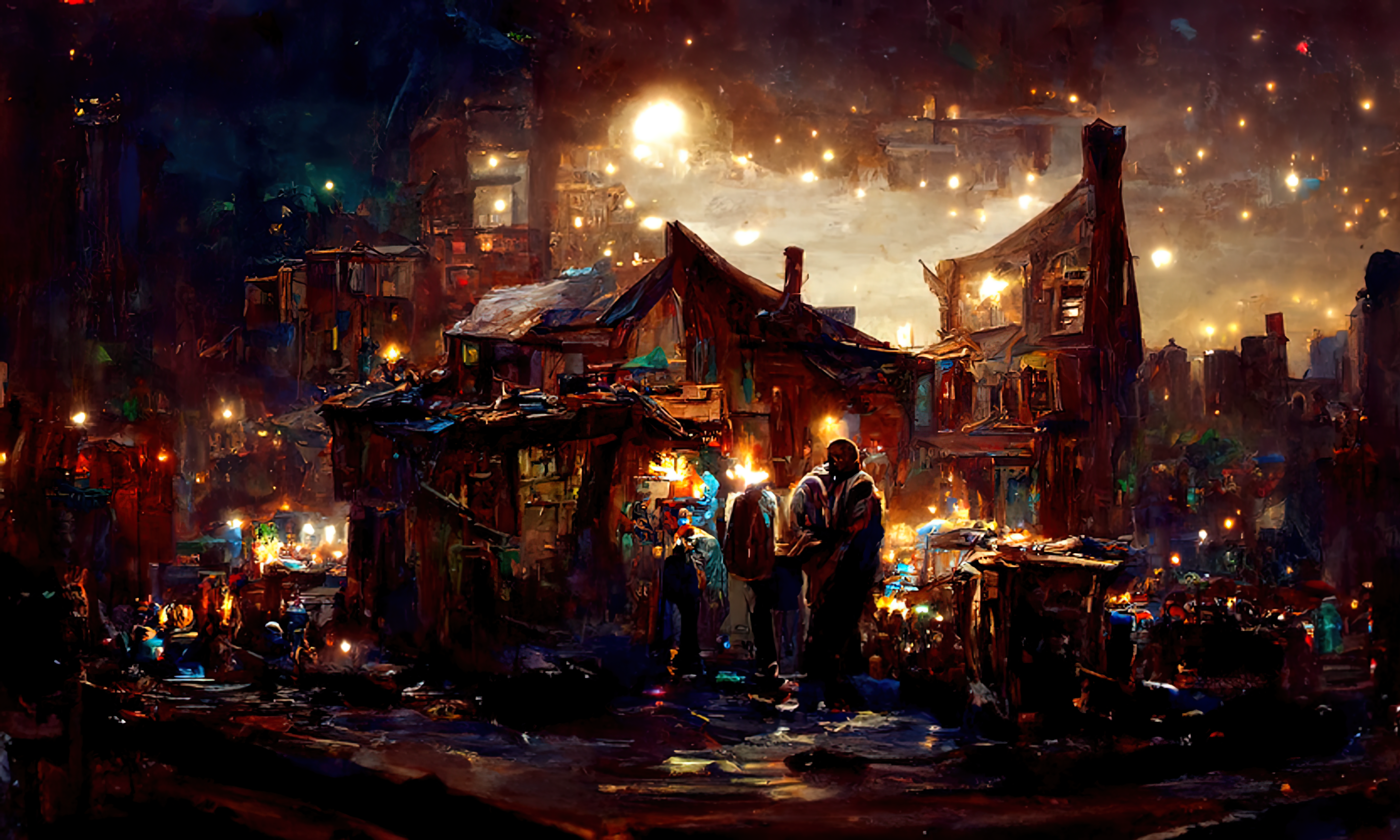 Slum at night | Foundation