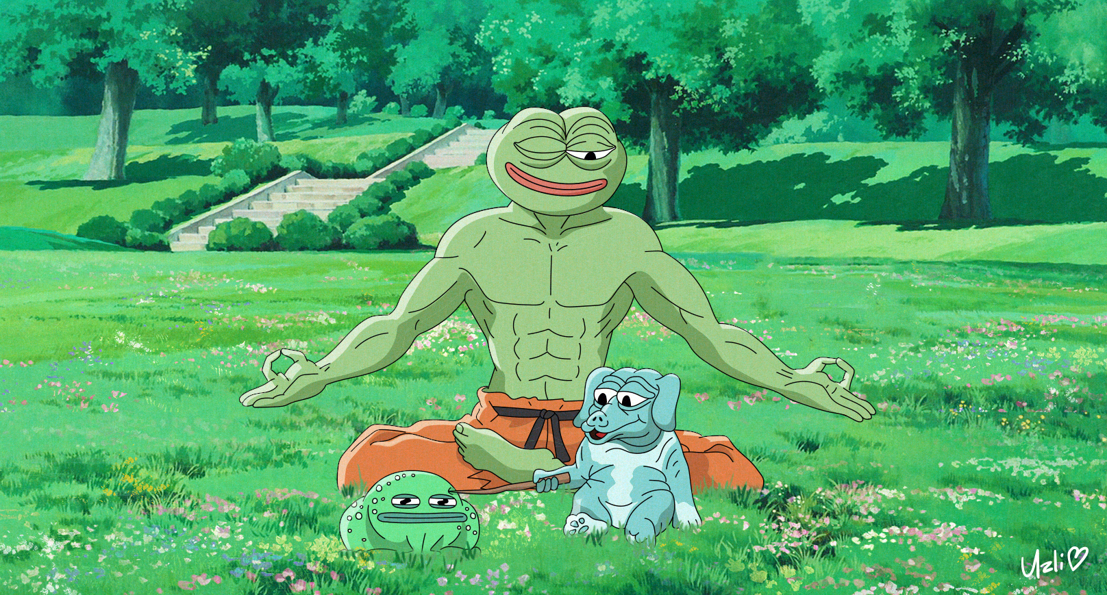 Pepe meditate in nature | Foundation