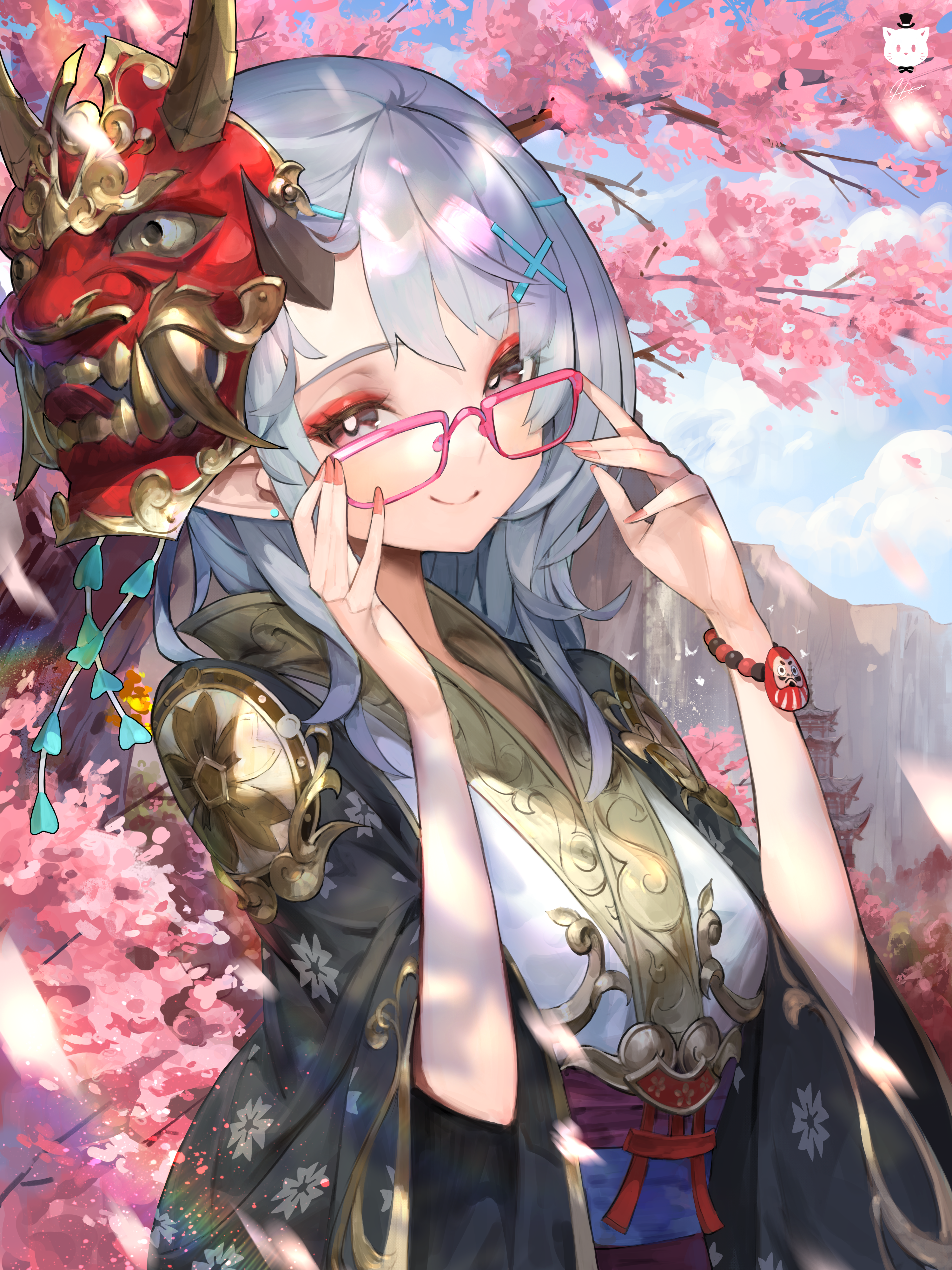 One horn Oni who loved Sakura | Foundation