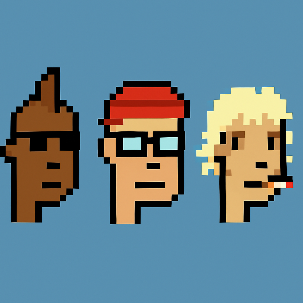 the 3 pixel punks unique pieces | Foundation